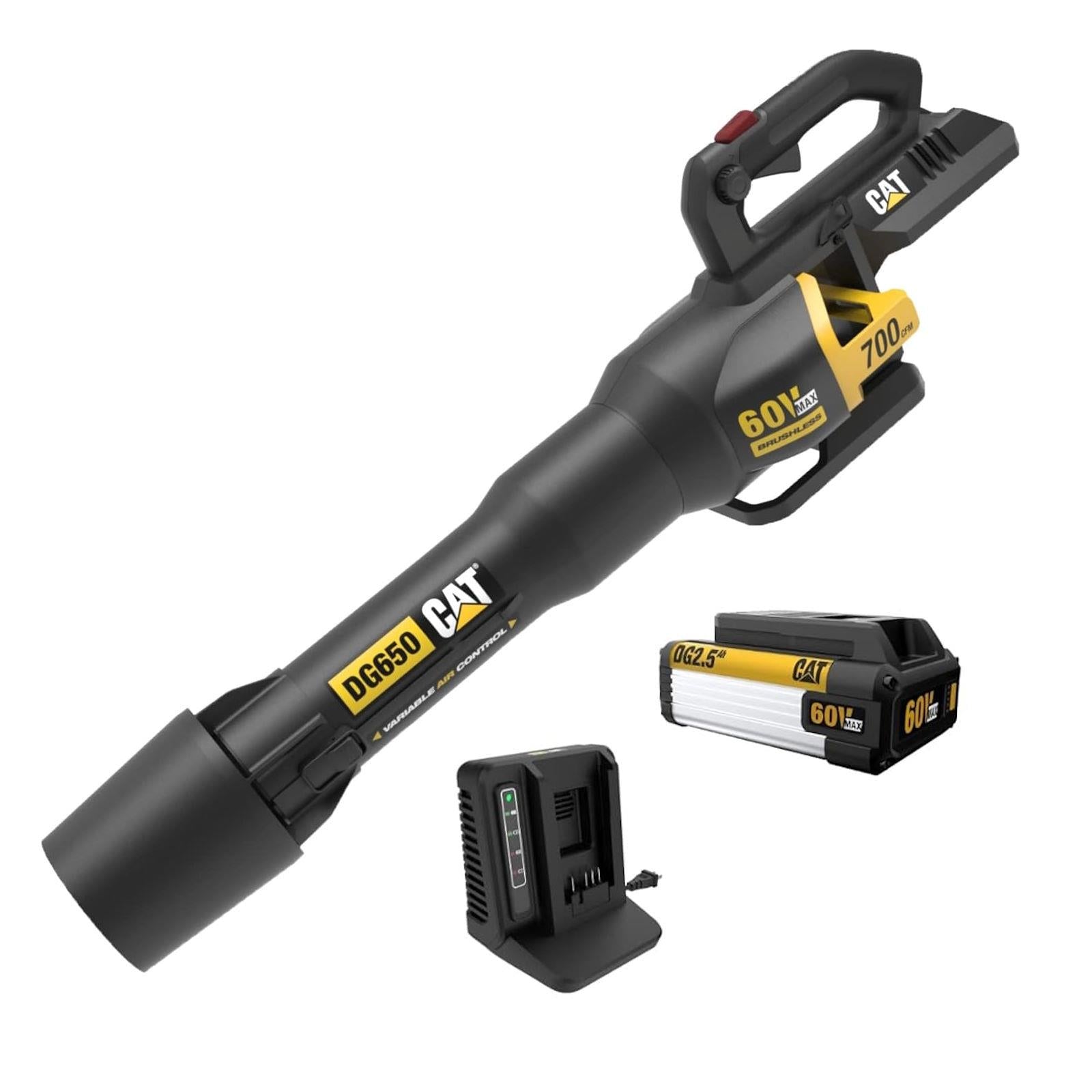 Cat DG650 60V Cordless 700 CFM Leaf Blower with Battery & Charger ...